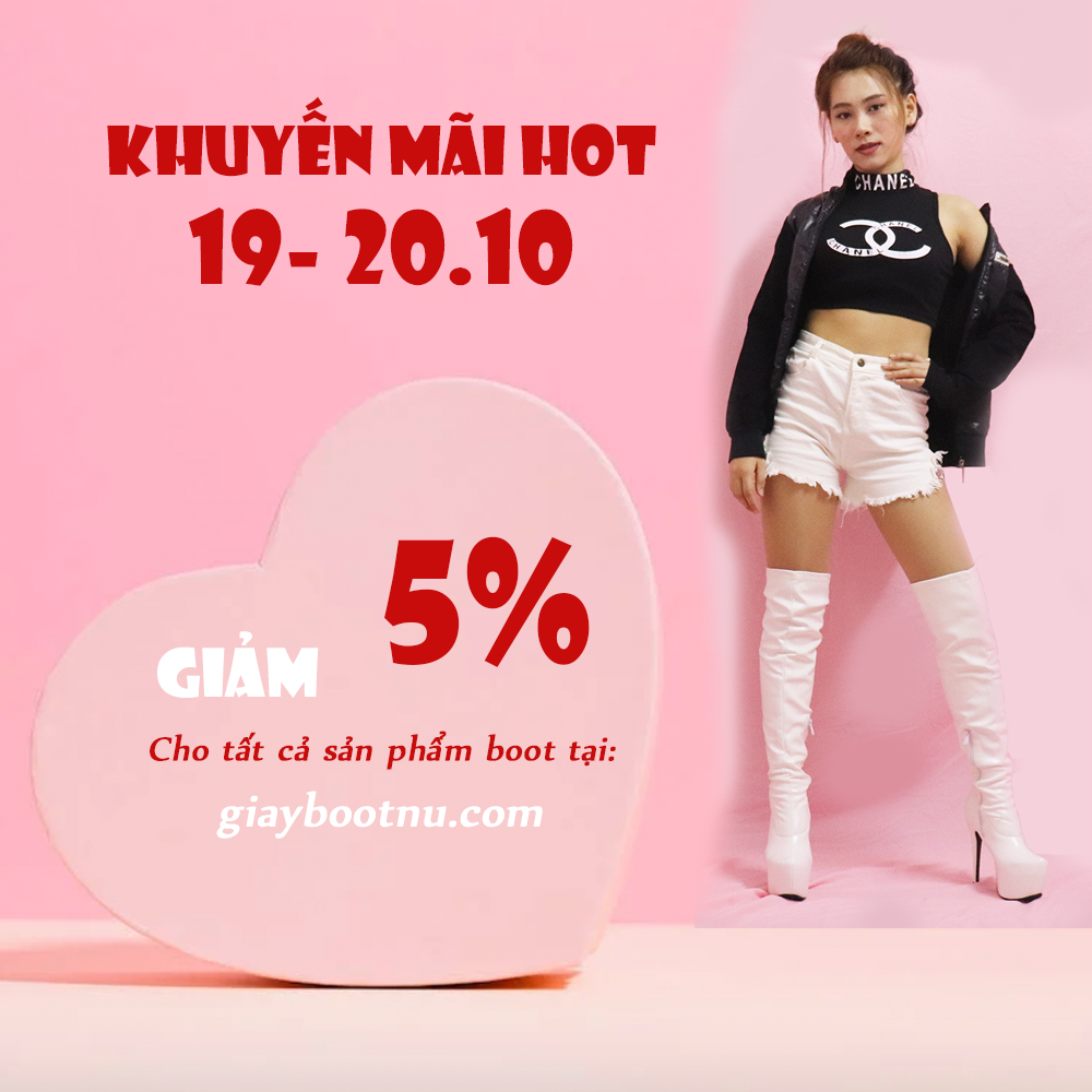 Giảm 5% cho tất cả sản phẩm giày boot tại cửa hàng TP Fashion Shop